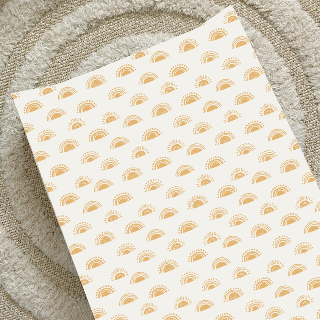 Anti-Roll Wedge Changing Mat - Boho Suns Print – Hush Little Baby